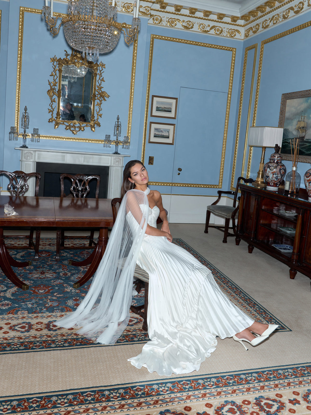 Helen Cape | Sheer Tulle Neck Cape