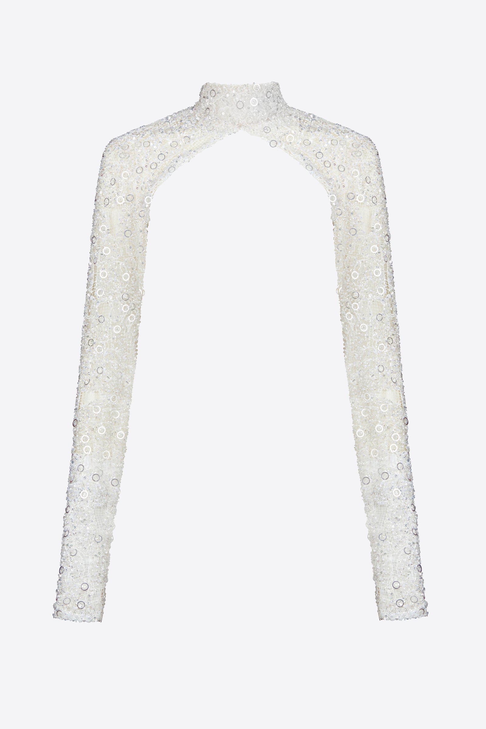 Platine Bolero | High Neck Long Sleeve Sparkly Bolero