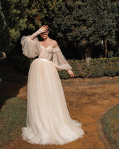 Bellina | Pleated Silk Tulle Princess Wedding Dress