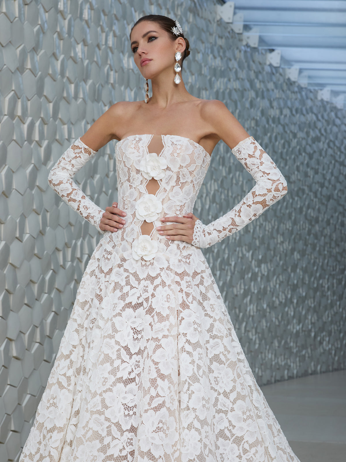 Contessa | Low Waisted Lace Wedding Dress