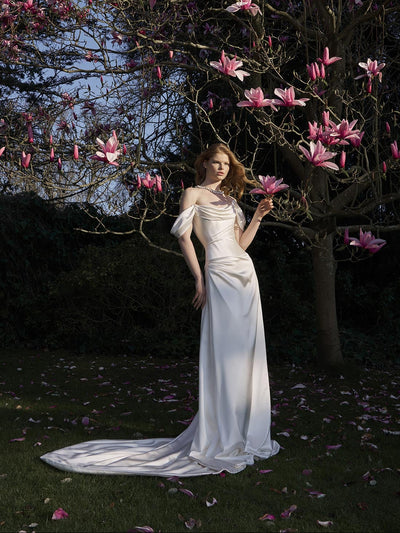 Dew | Silk Satin Draped Wedding Gown