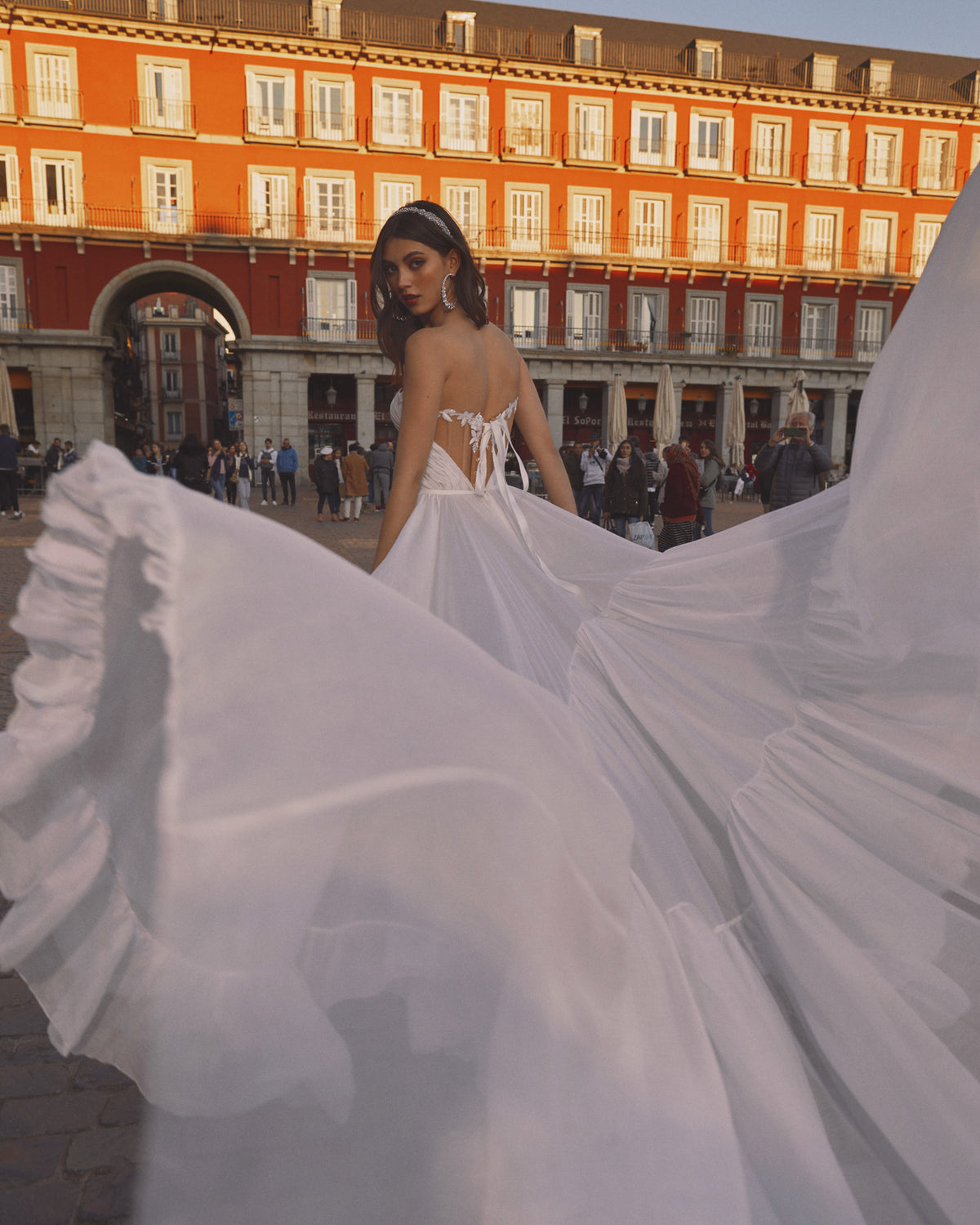 Danny | Silk Chiffon A line Wedding Dress