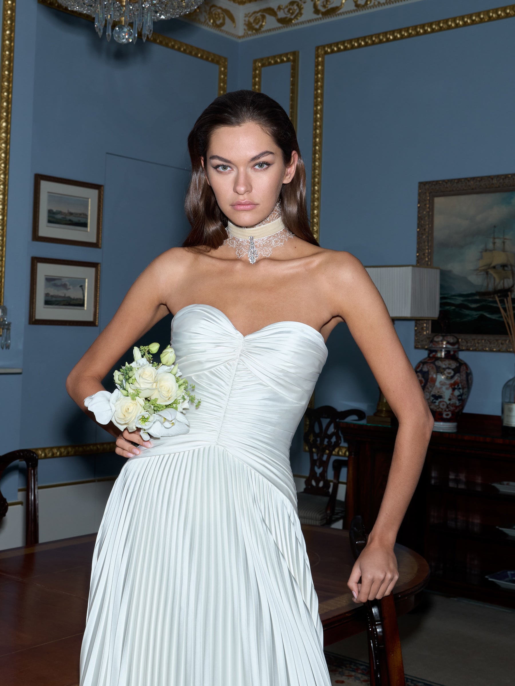 Helen | A-line Low Waisted Wedding Dress