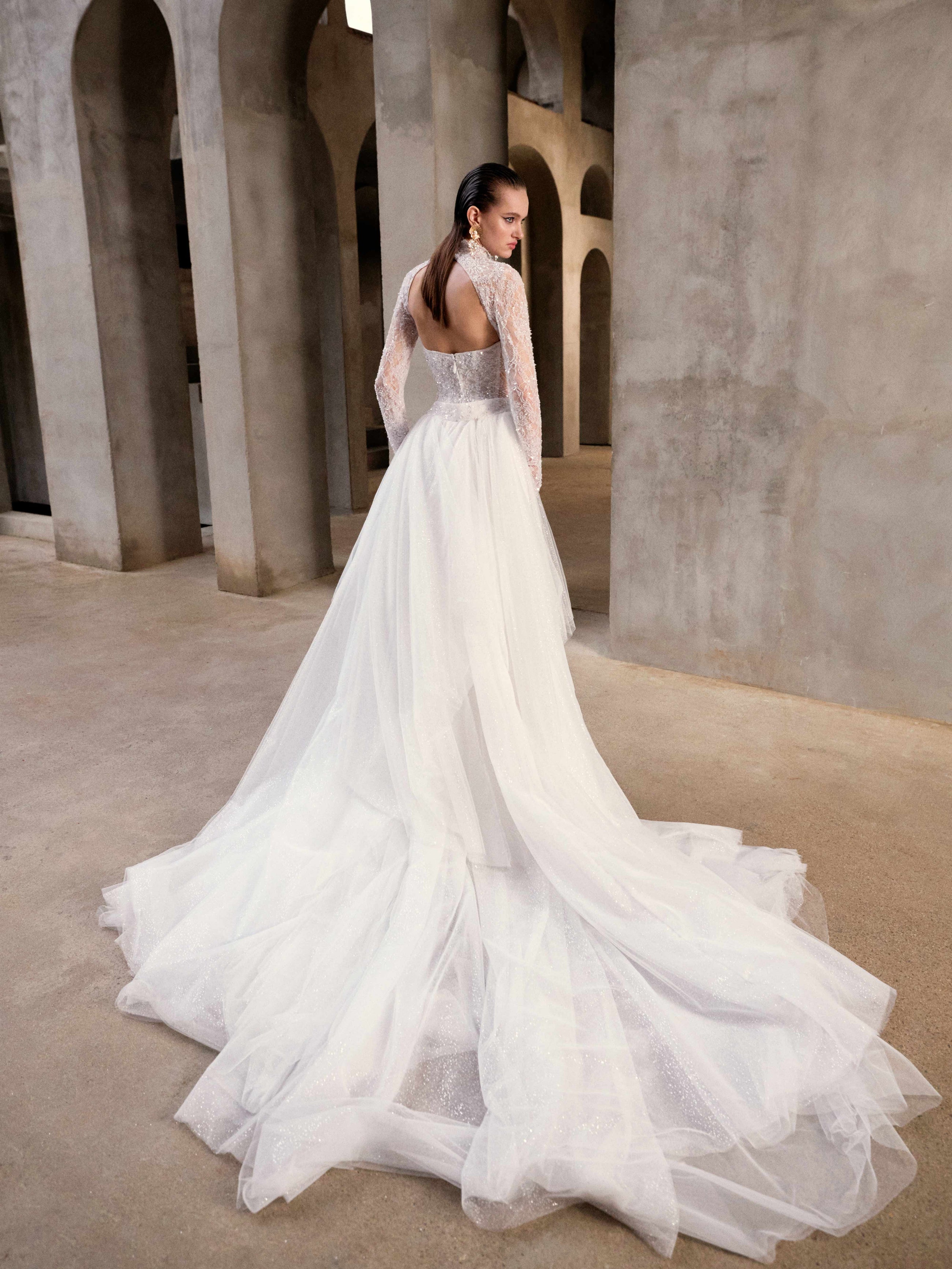 Hermosa | High Neck Lace Mermaid Dress