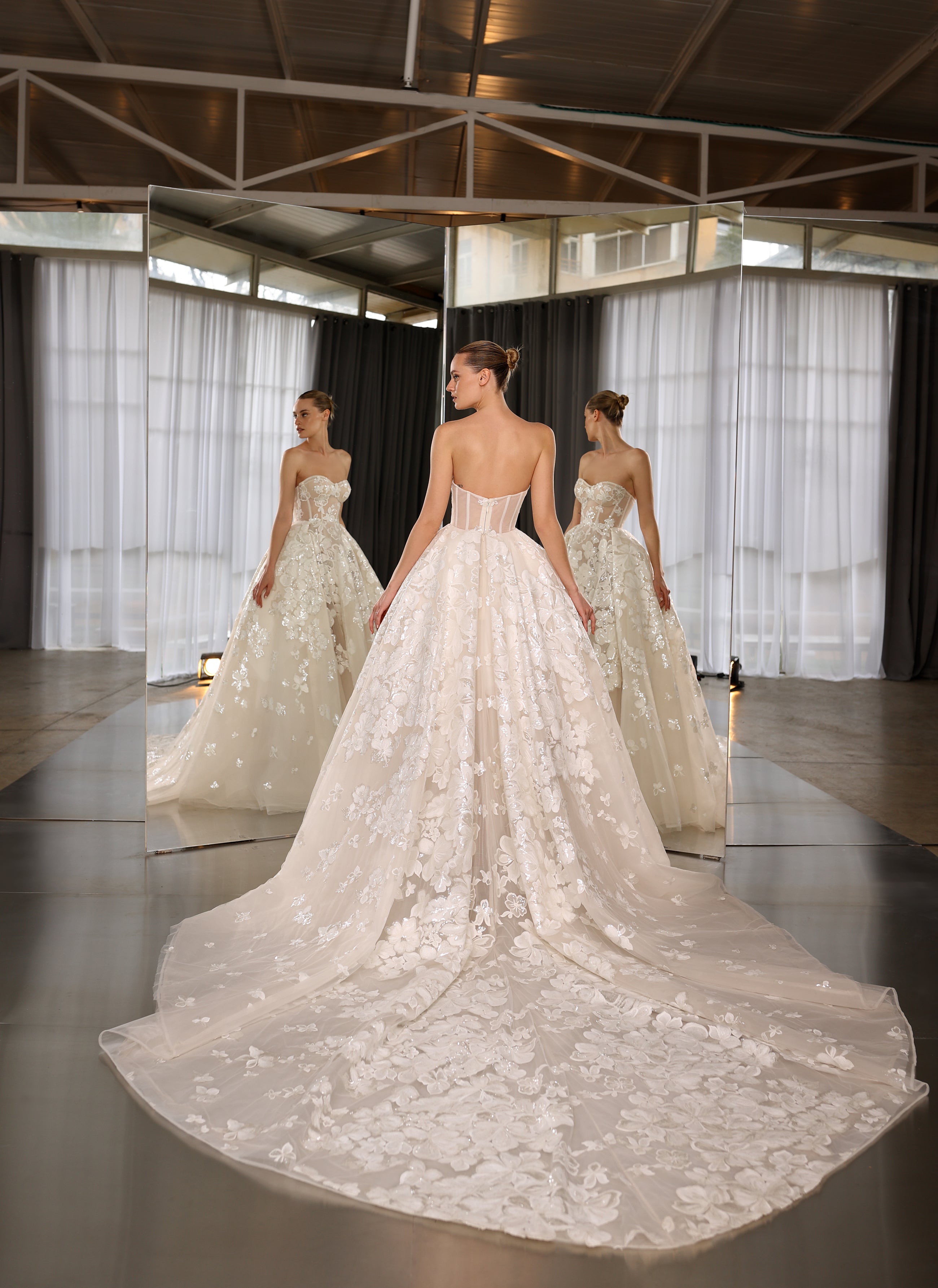 Renee | Floral Princess Wedding Dress