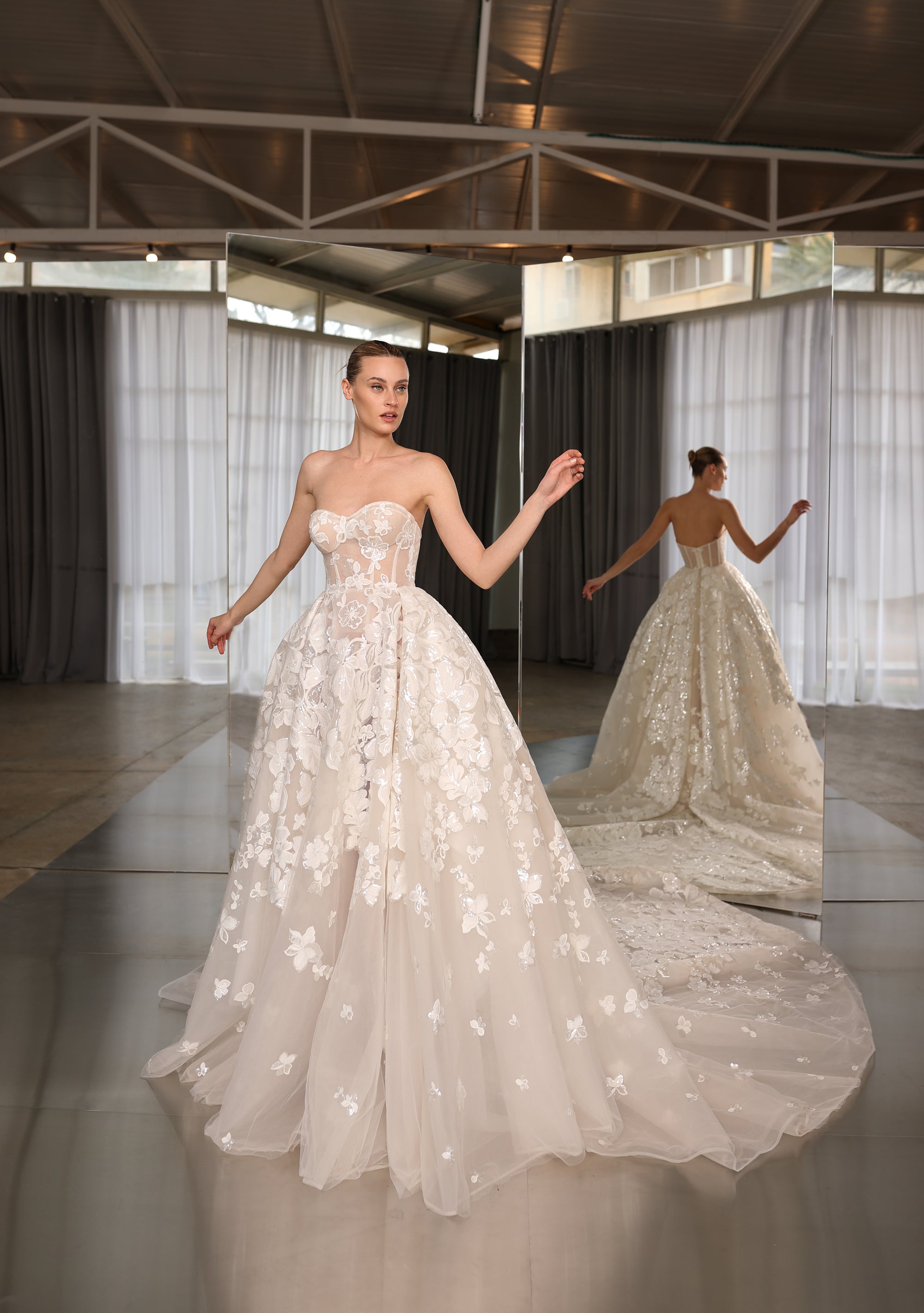 Renee | Floral Princess Wedding Dress
