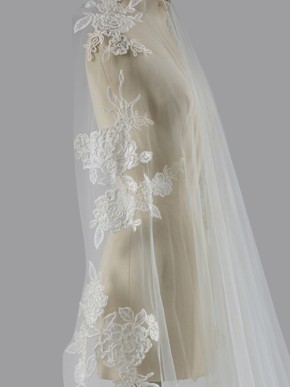 Spring Veil | Delicate Sheer Applique Veil