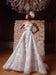 Sun | Romantic Floral Lace A Line Weding Dress