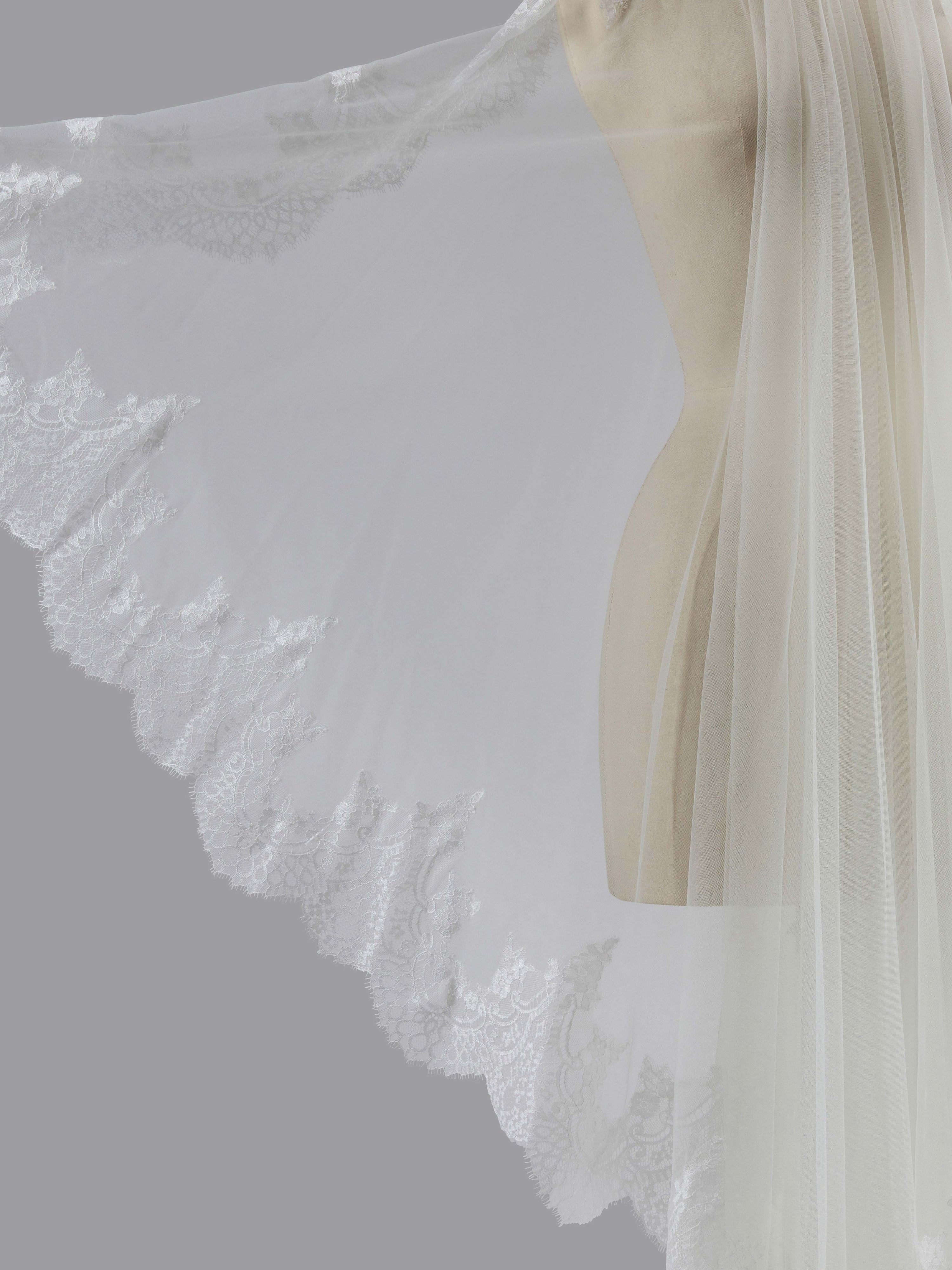 Sweeney Veil | Sheer Winged Veil