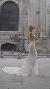 Neta | Sheer Beaded Mermaid Wedding Dress
